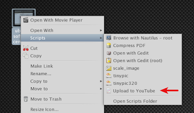YouTube Uploader Nautilus Script Using The New GoogleCL ~ Web Upd8: Ubuntu / Linux blog
